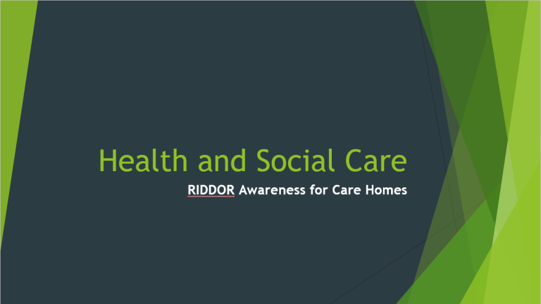 RIDDOR Awareness - i -successacademy